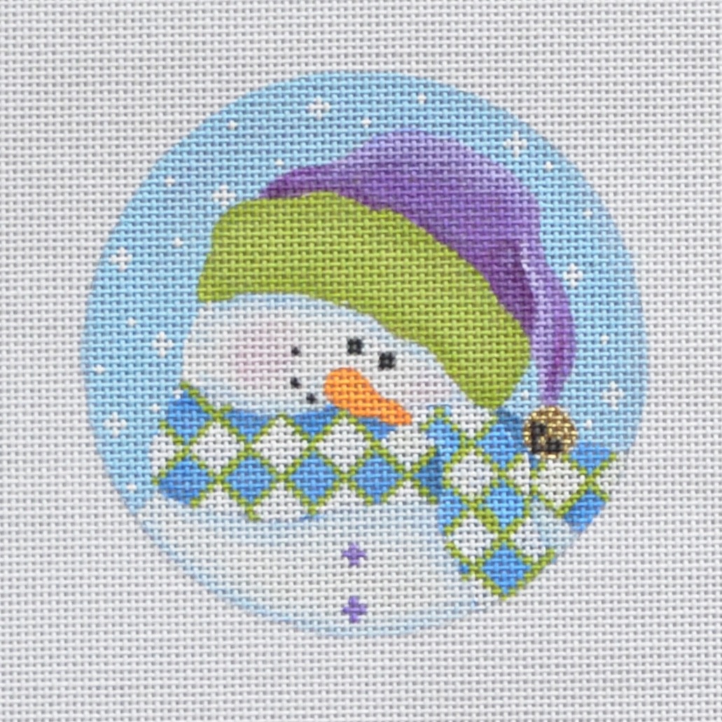 Snowmen Needlepoint Designs, Needlepoint Canvases | Snowmen with Hats ...