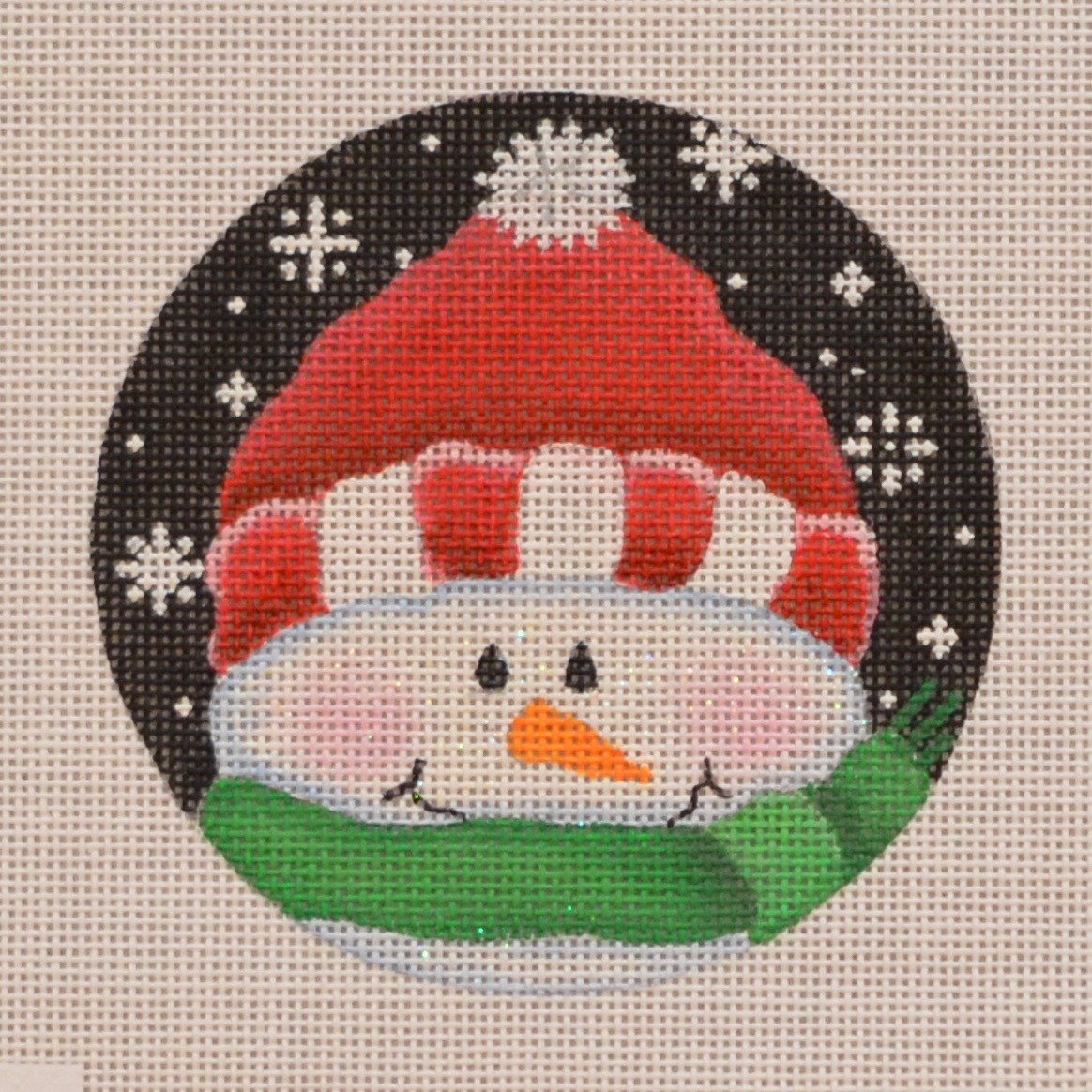 Snowmen Needlepoint Designs, Needlepoint Canvases | Snowmen with Hats ...