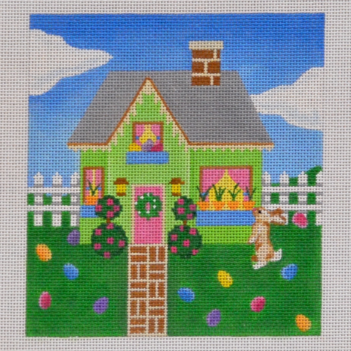 Easter Needlepoint design, Needlepoint canvases |easter bunnies ...